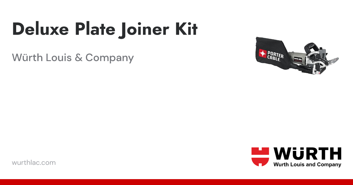 Deluxe Plate Joiner Kit | Würth Louis & Company