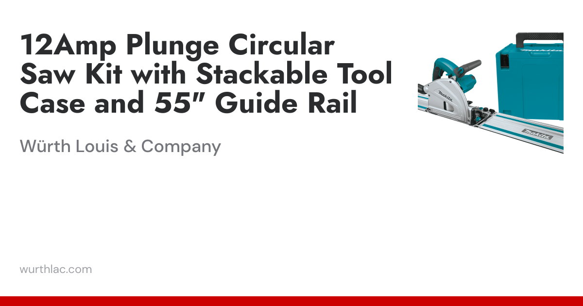 12Amp Plunge Circular Saw Kit with Stackable Tool Case and 55" Guide ...