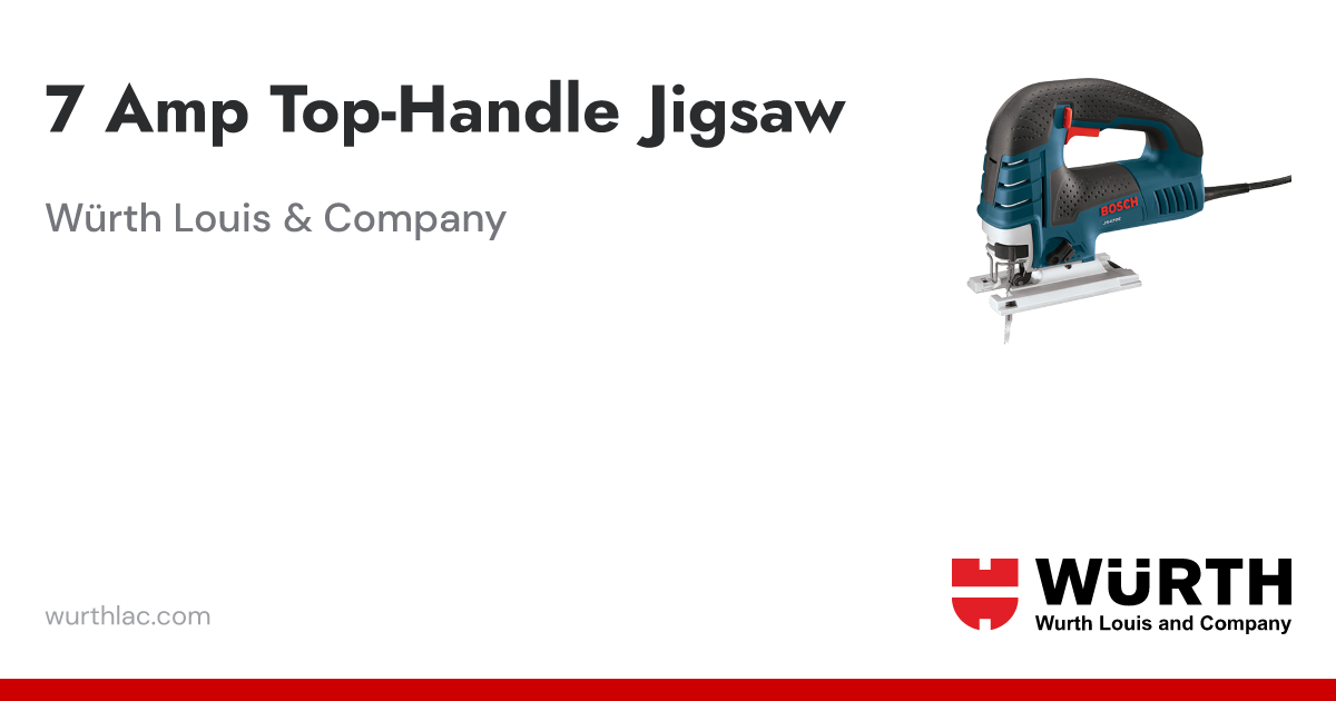 7 Amp Top-Handle Jigsaw | Würth Louis & Company