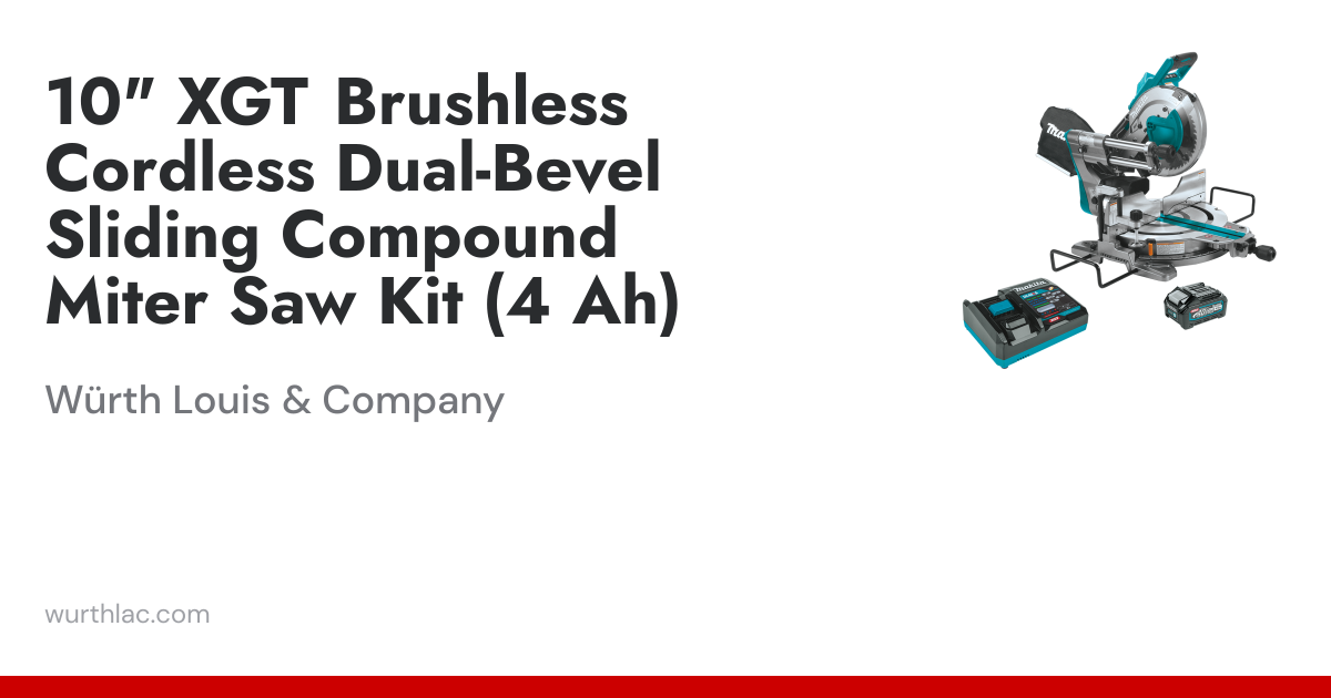 10" XGT Brushless Cordless Dual-Bevel Sliding Compound Miter Saw Kit (4 ...