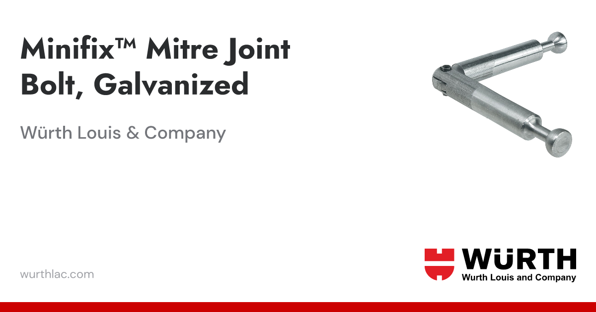 Minifix™ Mitre Joint Bolt, Galvanized | Würth Louis & Company