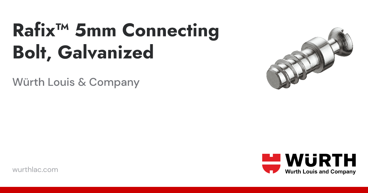 Rafix™ 5mm Connecting Bolt, Galvanized | Würth Louis & Company