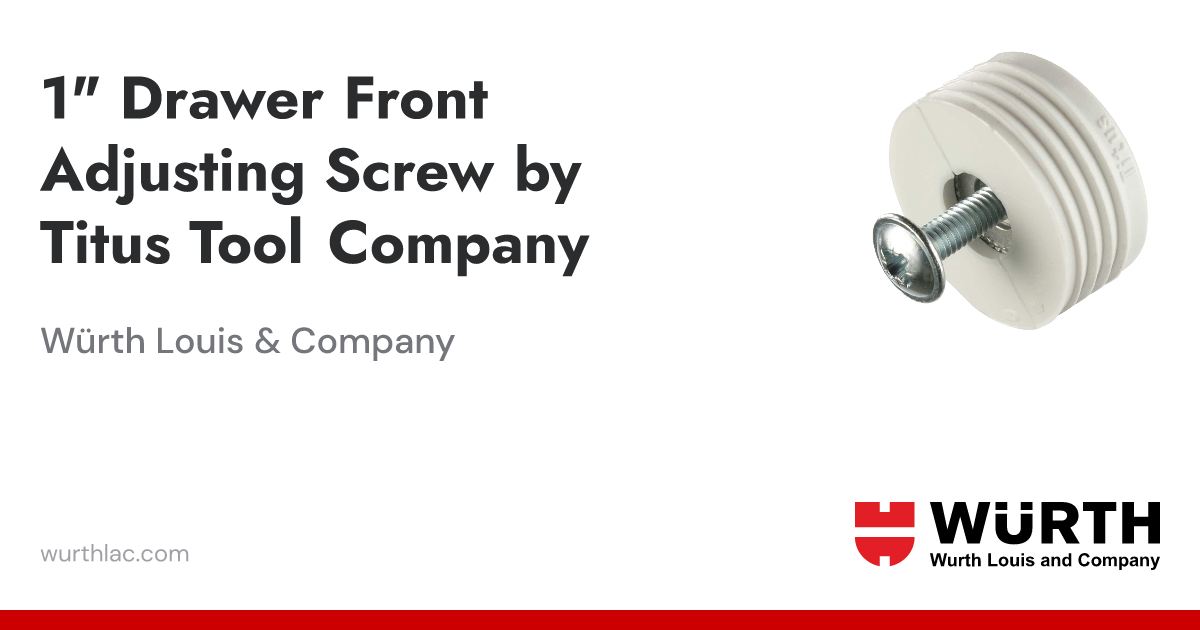 1" Drawer Front Adjusting Screw by Titus Tool Company | Würth Louis ...