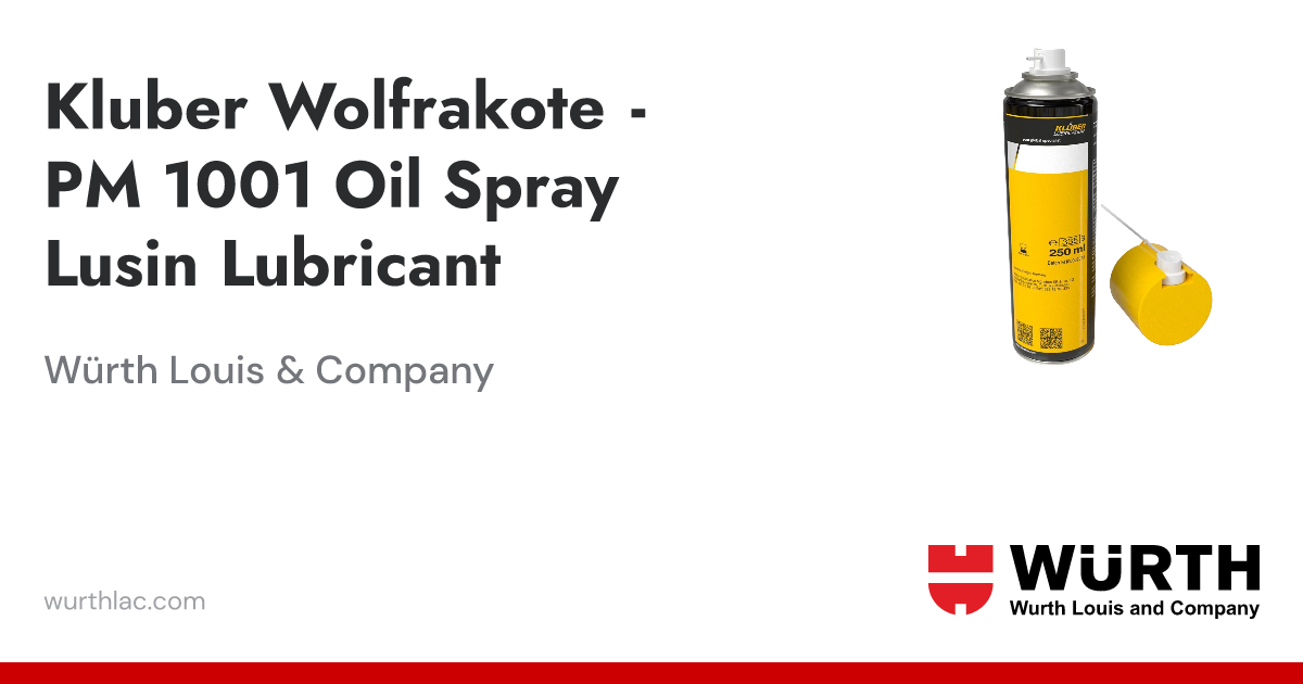 Kluber Wolfrakote - PM 1001 Oil Spray Lusin Lubricant | Würth Louis ...