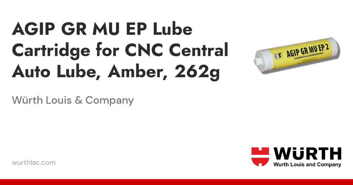 AGIP GR MU EP Lube Cartridge for CNC Central Auto Lube, Amber, 262g ...