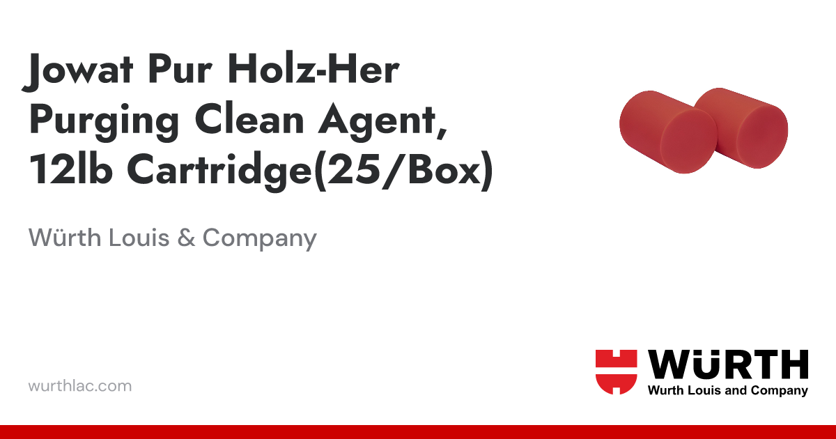 Jowat Pur Holz-Her Purging Clean Agent, 12lb Cartridge(25/Box) | Würth ...