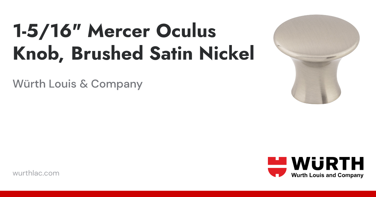1-5/16" Mercer Oculus Knob, Brushed Satin Nickel | Würth Louis & Company