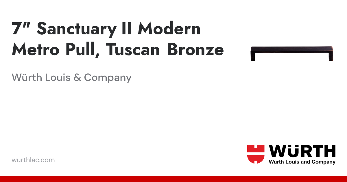 7" Sanctuary II Modern Metro Pull, Tuscan Bronze | Würth Louis & Company