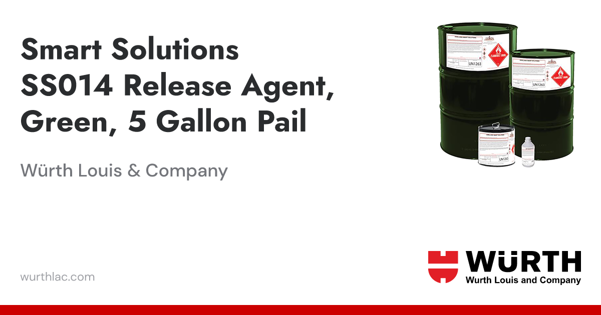 Smart Solutions SS014 Release Agent, Green, 5 Gallon Pail | Würth Louis ...