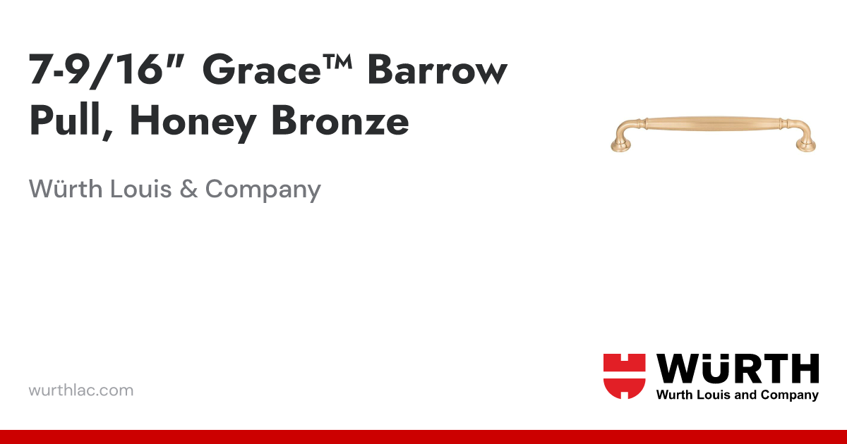 7-9/16" Grace™ Barrow Pull, Honey Bronze | Würth Louis & Company