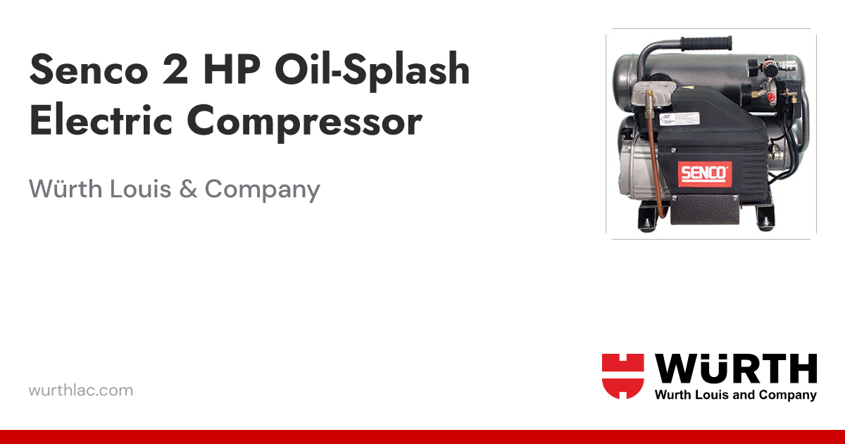Senco 2 HP Oil-Splash Electric Compressor | Würth Louis & Company