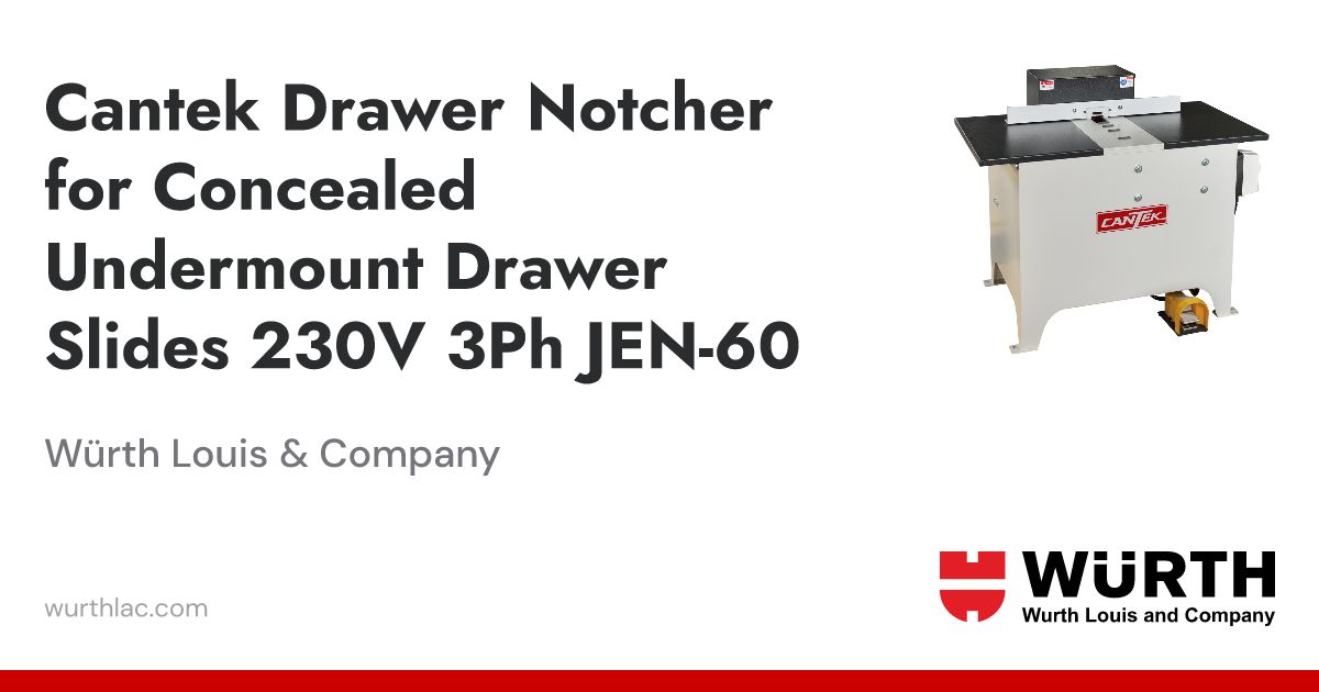 Cantek Drawer Notcher for Concealed Undermount Drawer Slides 230V 3Ph ...