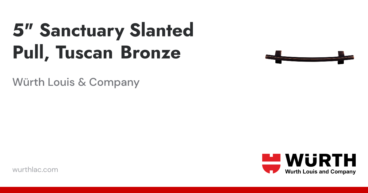 5" Sanctuary Slanted Pull, Tuscan Bronze | Würth Louis & Company