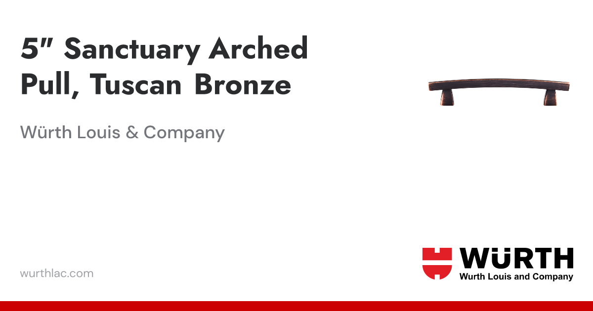 5" Sanctuary Arched Pull, Tuscan Bronze | Würth Louis & Company