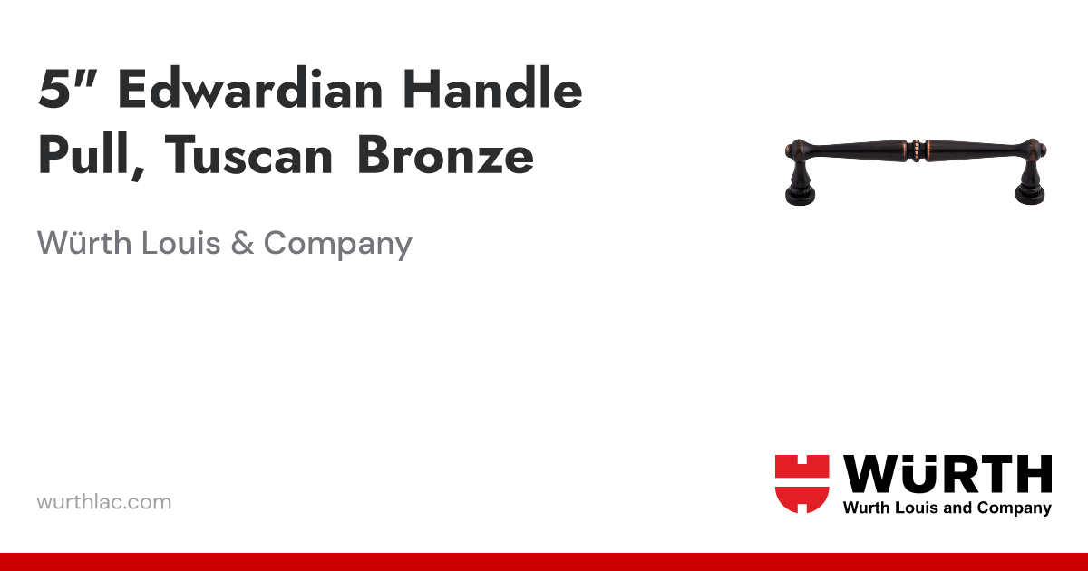 5" Edwardian Handle Pull, Tuscan Bronze | Würth Louis & Company