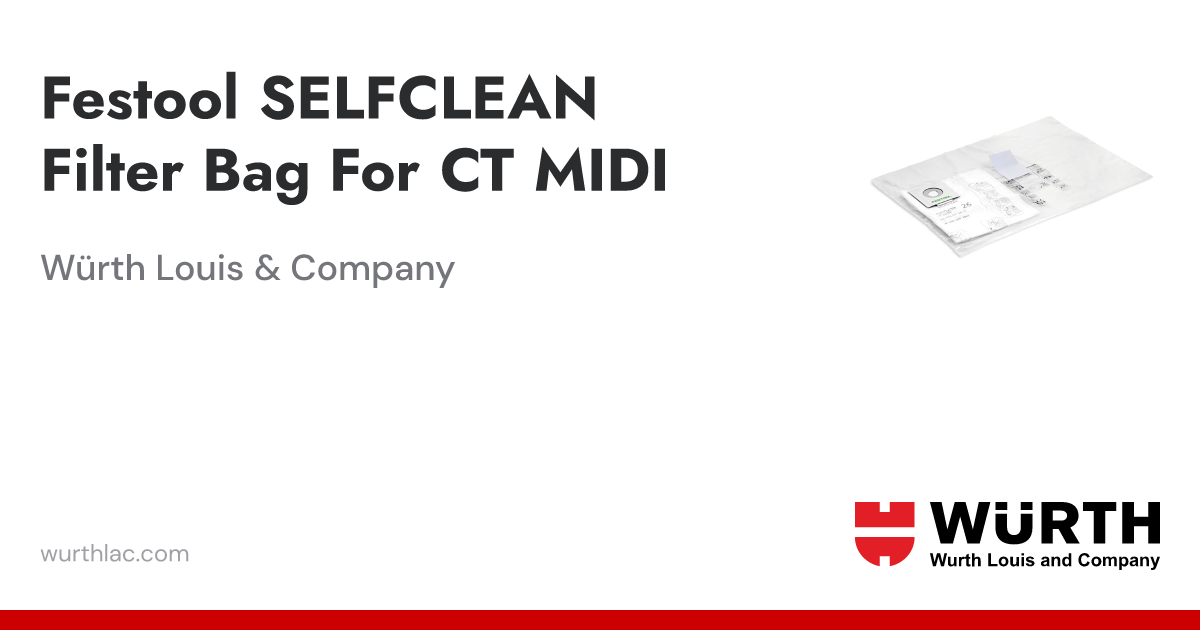 Festool SELFCLEAN Filter Bag For CT MIDI | Würth Louis & Company