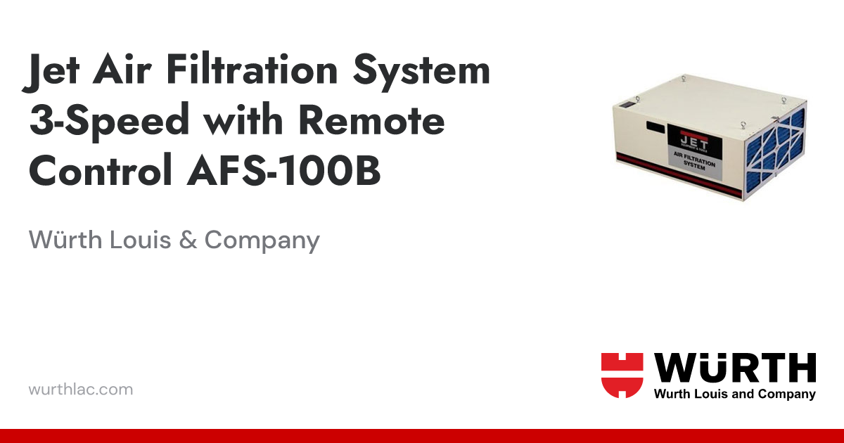 Jet Air Filtration System 3-Speed with Remote Control AFS-100B | Würth ...