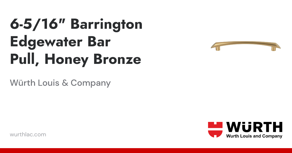 6-5/16" Barrington Edgewater Bar Pull, Honey Bronze | Würth Louis & Company