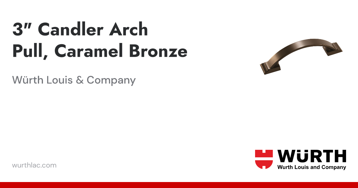 3" Candler Arch Pull, Caramel Bronze | Würth Louis & Company
