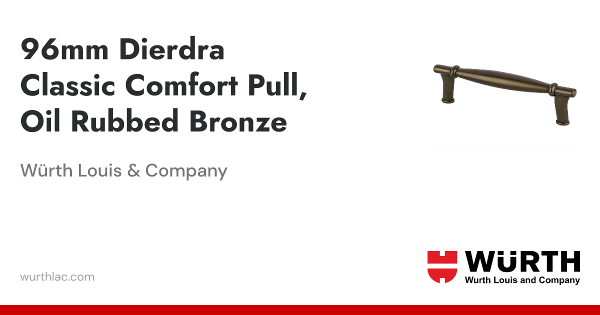 96mm Dierdra Classic Comfort Pull, Oil Rubbed Bronze | Würth Louis ...