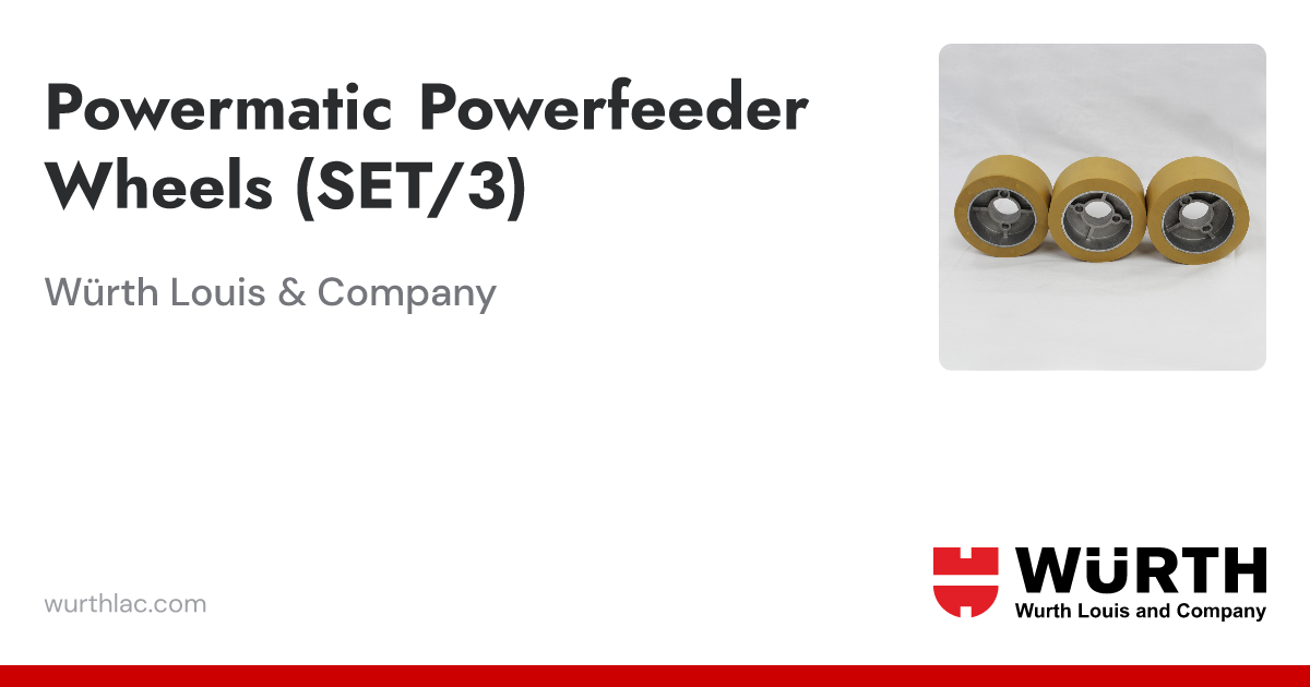 Powermatic Powerfeeder Wheels (SET/3) | Würth Louis & Company