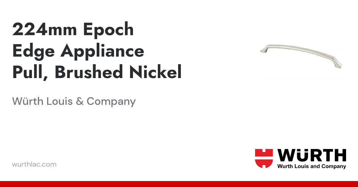 224mm Epoch Edge Appliance Pull, Brushed Nickel | Würth Louis & Company