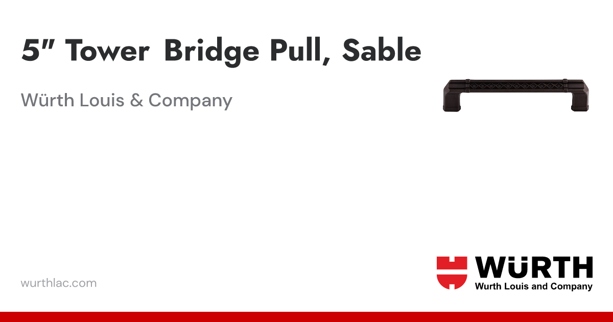 5" Tower Bridge Pull, Sable | Würth Louis & Company