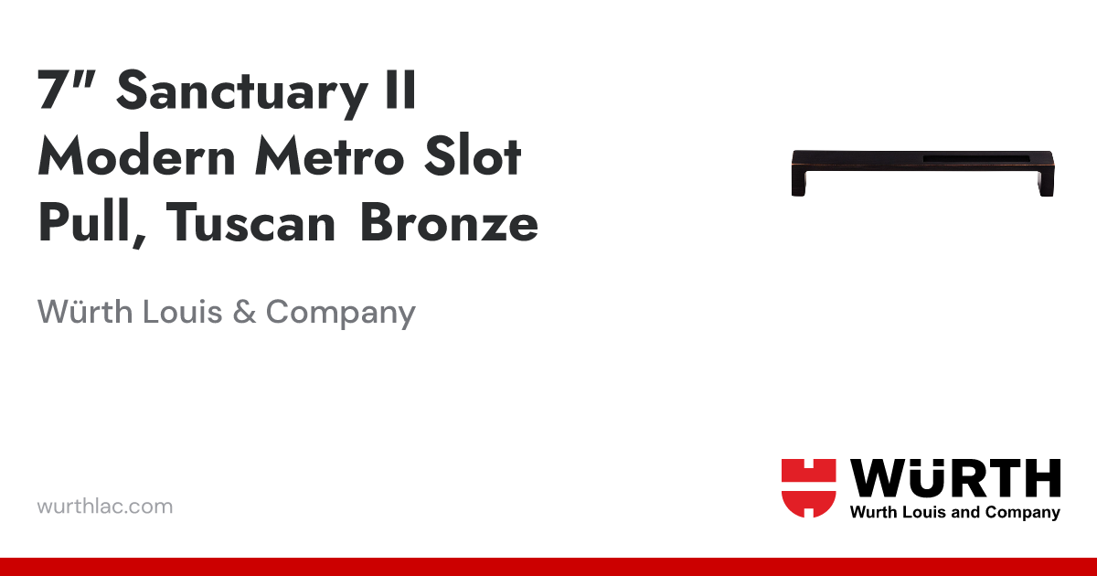 7" Sanctuary II Modern Metro Slot Pull, Tuscan Bronze | Würth Louis ...