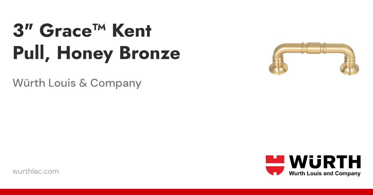 3" Grace™ Kent Pull, Honey Bronze | Würth Louis & Company