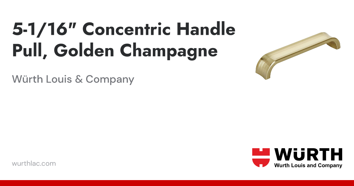 5-1/16" Concentric Handle Pull, Golden Champagne | Würth Louis & Company
