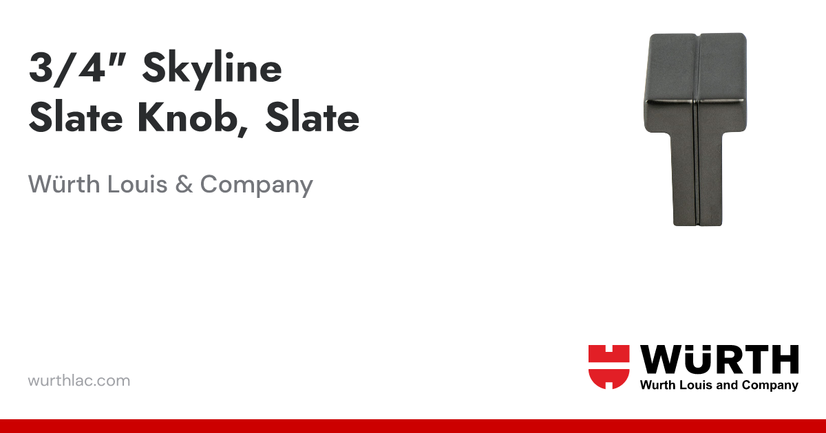 3/4" Skyline Slate Knob, Slate | Würth Louis & Company
