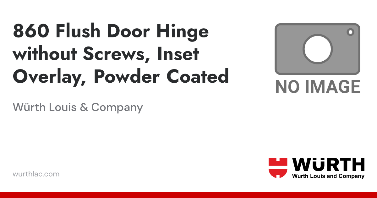 860 Flush Door Hinge without Screws, Inset Overlay, Powder Coated ...