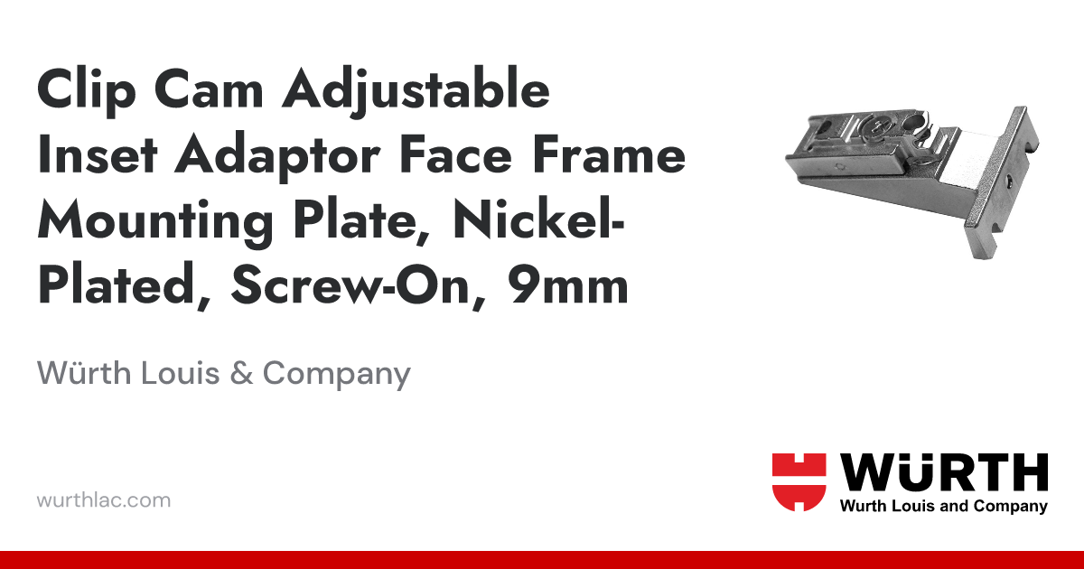 Clip Cam Adjustable Inset Adaptor Face Frame Mounting Plate, Nickel ...