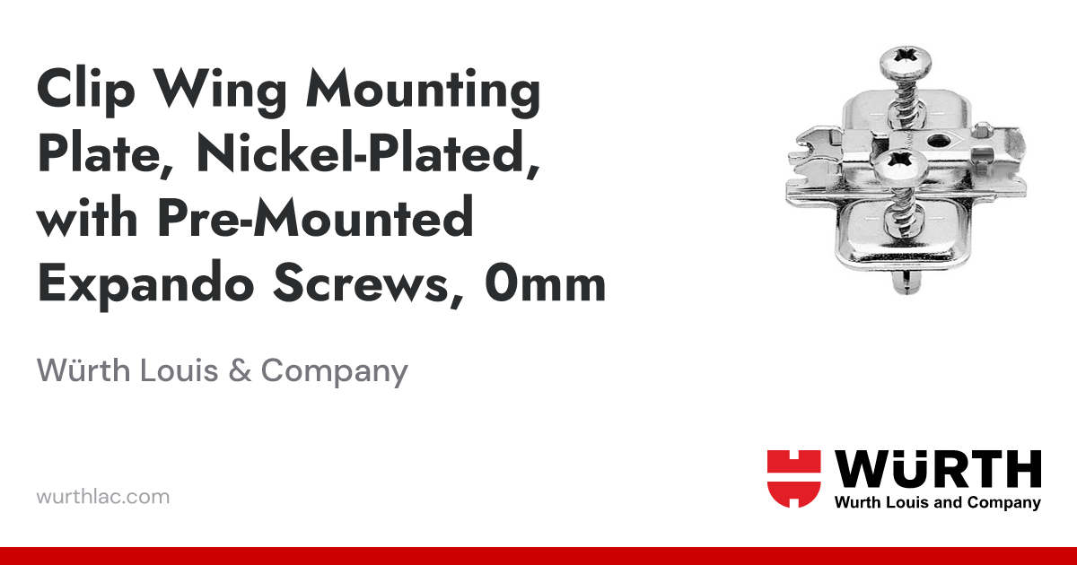 Clip Wing Mounting Plate, Nickel-Plated, with Pre-Mounted Expando ...