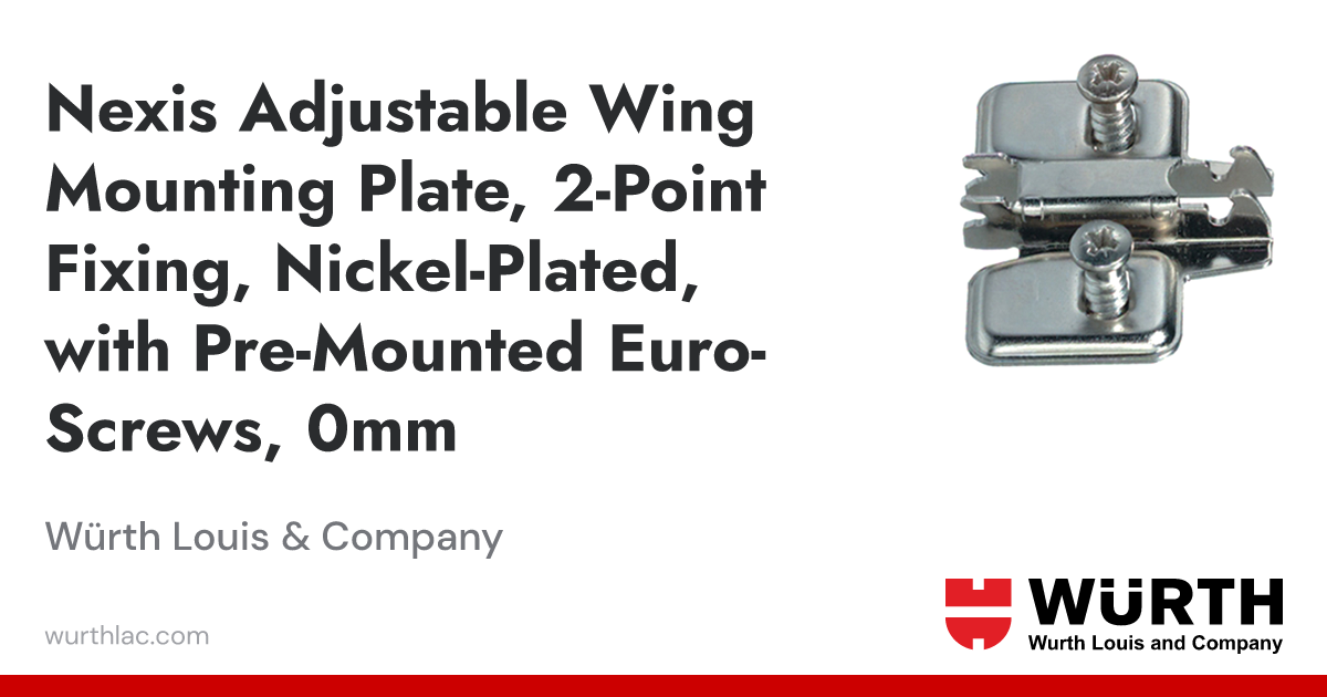 Nexis Adjustable Wing Mounting Plate, 2-Point Fixing, Nickel-Plated ...