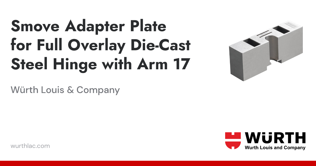 Smove Adapter Plate for Full Overlay Die-Cast Steel Hinge with Arm 17 ...