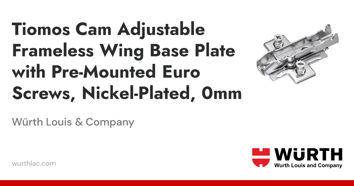 Tiomos Cam Adjustable Frameless Wing Base Plate with Pre-Mounted Euro ...
