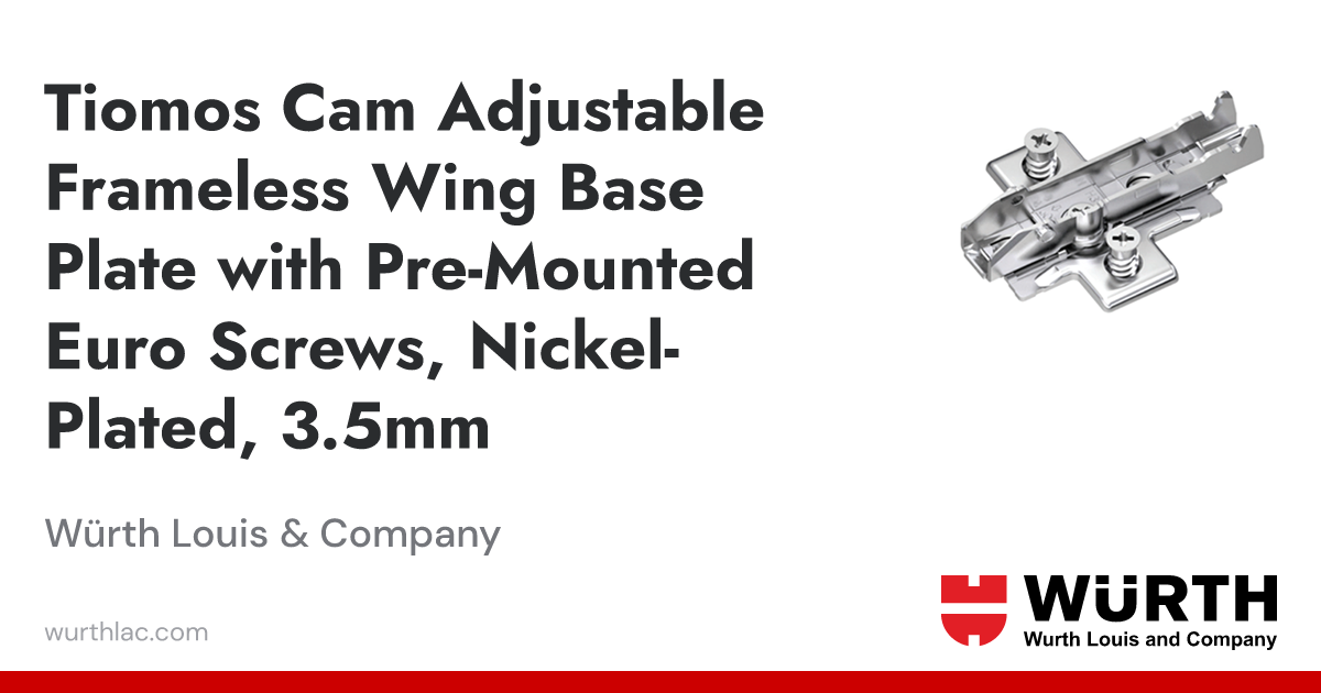 Tiomos Cam Adjustable Frameless Wing Base Plate with Pre-Mounted Euro ...