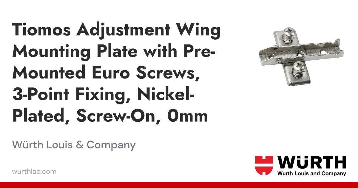 Tiomos Adjustment Wing Mounting Plate with Pre-Mounted Euro Screws, 3 ...
