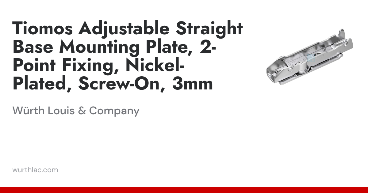Tiomos Adjustable Straight Base Mounting Plate, 2-Point Fixing, Nickel ...
