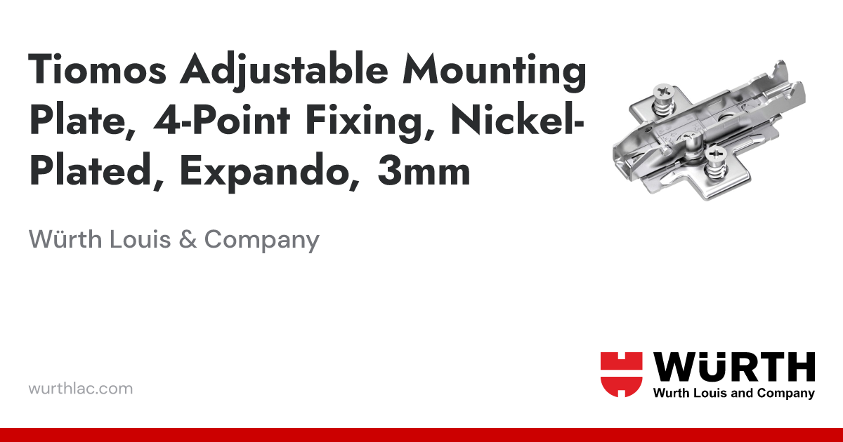 Tiomos Adjustable Mounting Plate, 4-Point Fixing, Nickel-Plated ...