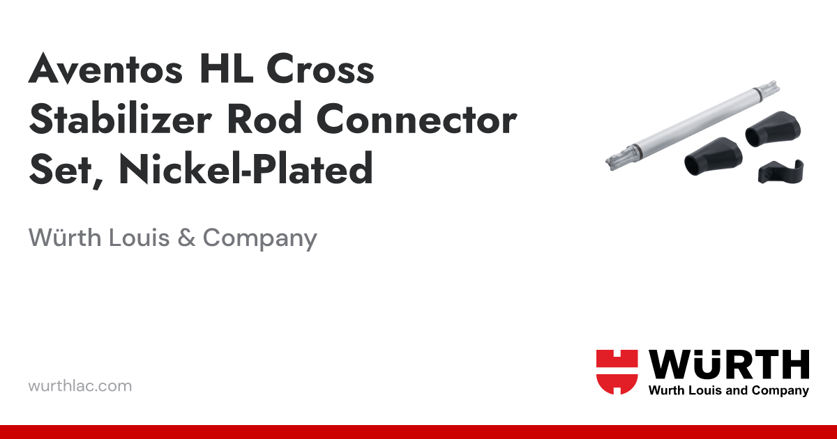 Aventos HL Cross Stabilizer Rod Connector Set, Nickel-Plated | Würth ...