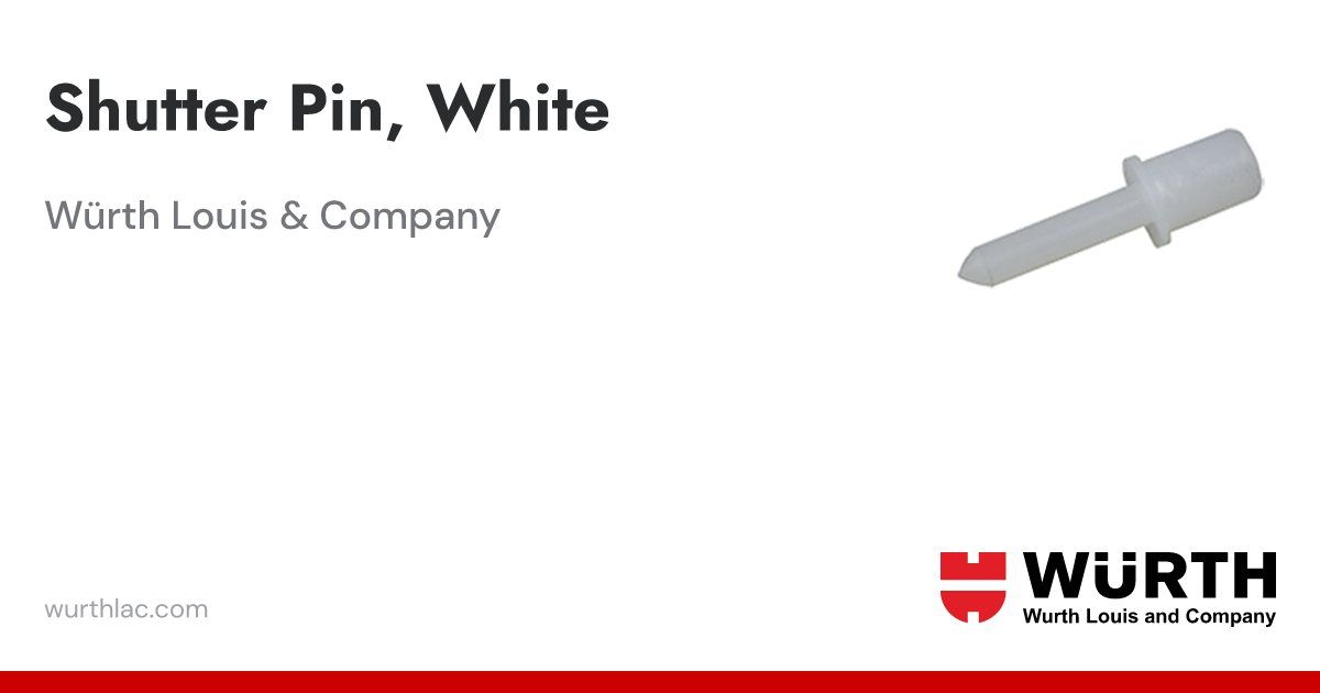 Shutter Pin, White | Würth Louis & Company