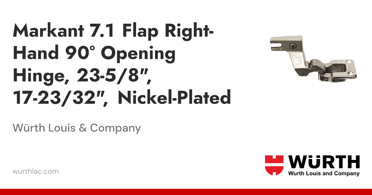 Markant 7.1 Flap Right-Hand 90° Opening Hinge, 23-5/8", 17-23/32 ...