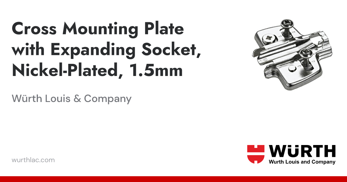 Cross Mounting Plate with Expanding Socket, Nickel-Plated, 1.5mm ...