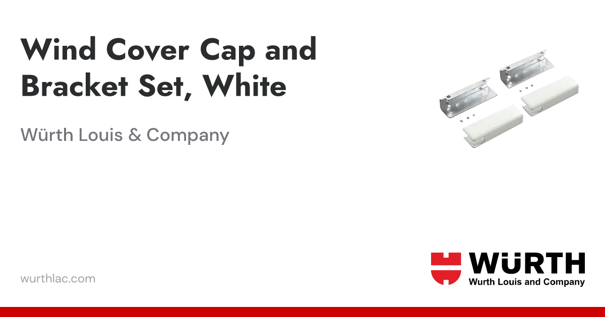 Wind Cover Cap and Bracket Set, White | Würth Louis & Company