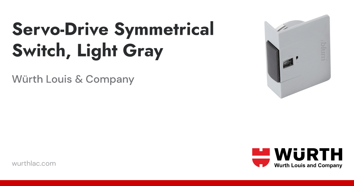 Servo-Drive Symmetrical Switch, Light Gray | Würth Louis & Company