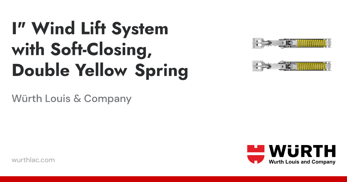 I" Wind Lift System with Soft-Closing, Double Yellow Spring | Würth ...
