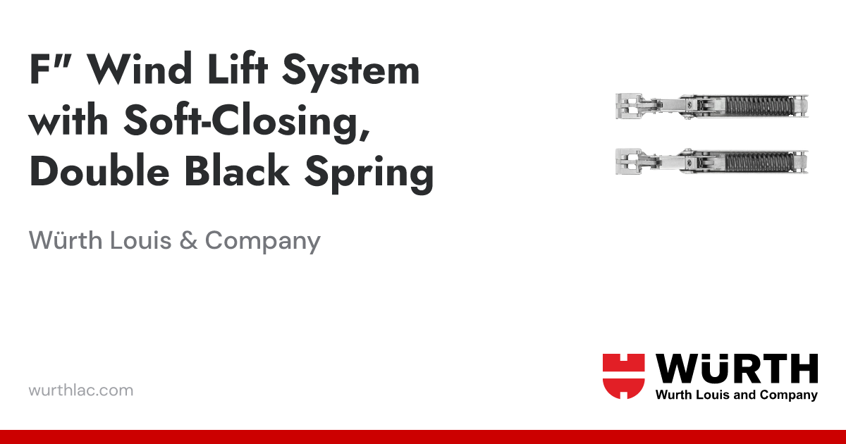 F" Wind Lift System with Soft-Closing, Double Black Spring | Würth ...