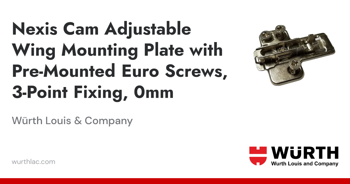 Nexis Cam Adjustable Wing Mounting Plate with Pre-Mounted Euro Screws ...